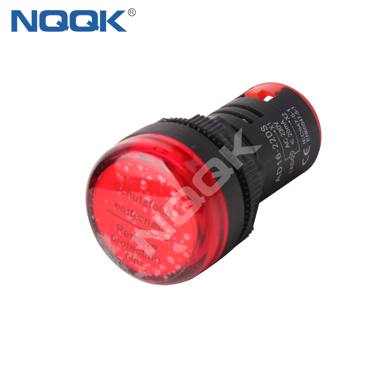 AD16-22DS 16 mm 22 mm White Green Red Yellow Blue 16V 12V 24V 220V LED Light Signal Indicator ...